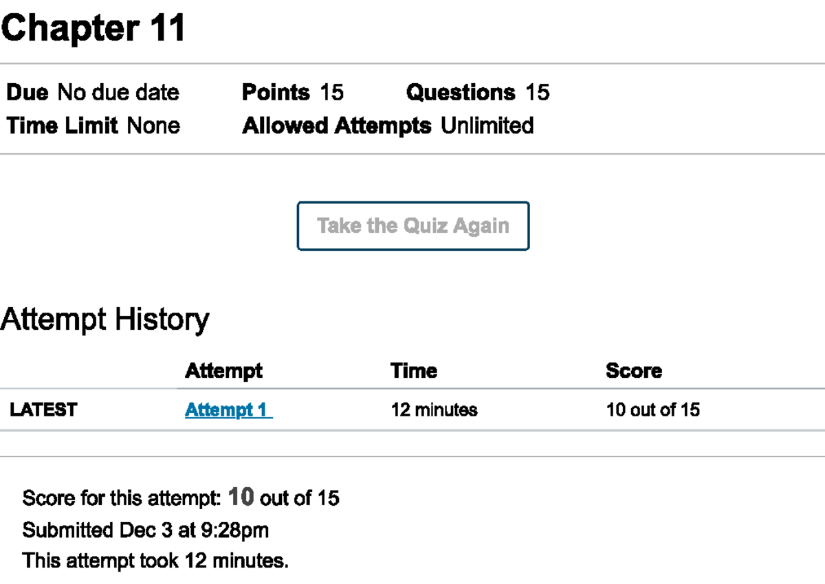 Chapter 11 Test - Attempt 1 - CHBE 201 - Studocu