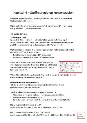 Kapittel 4 - Entalpi, reaksjonsfart og likevekt - 4 Entalpi, reaksjonsfart og likevekt 4 Energi ...