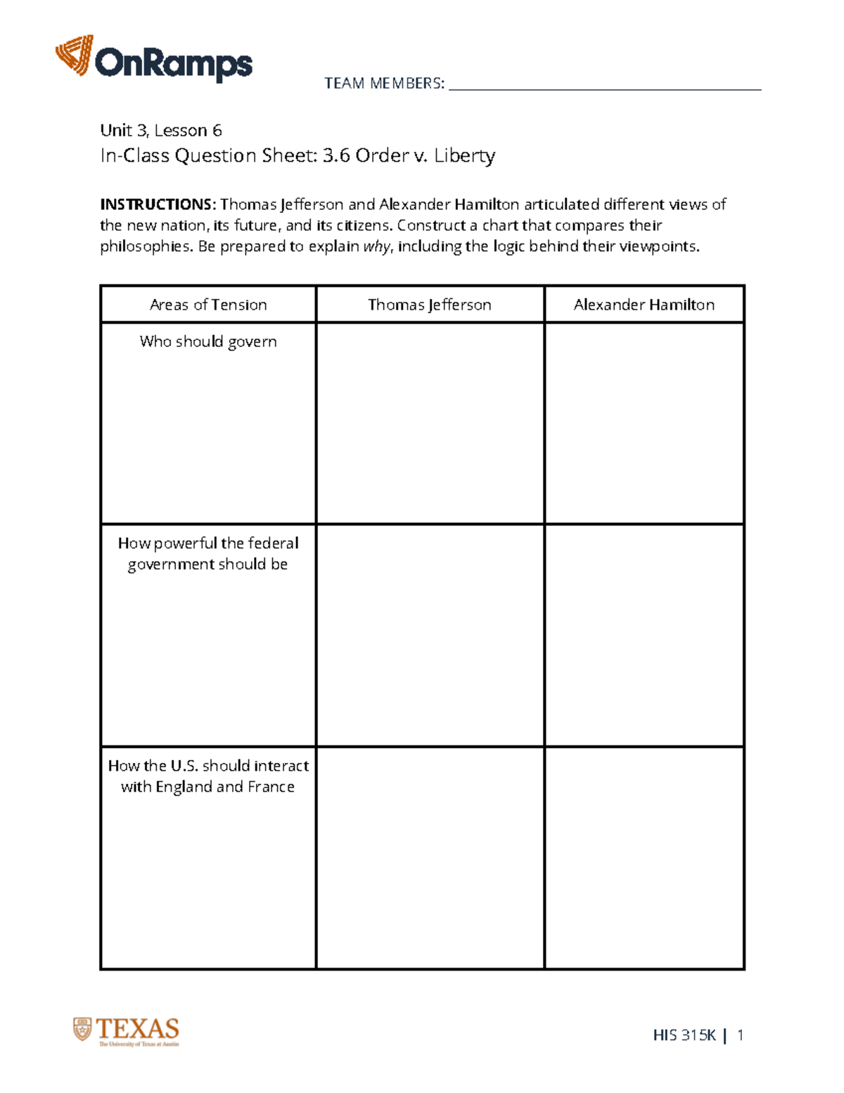 IQ 315K U3 L3.6-1 - This is an iq. - HIS 315K | 1 TEAM MEMBERS: - Studocu