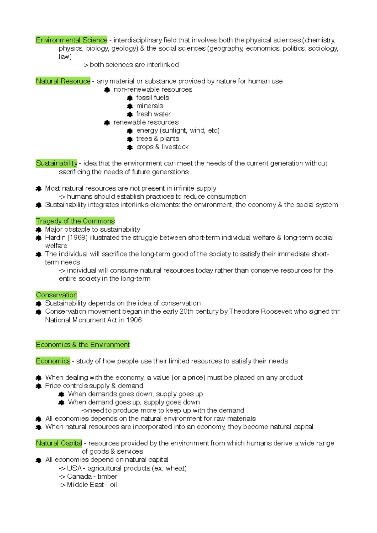 Intro To ENV 101 - Environmental Science - interdisciplinary field that ...