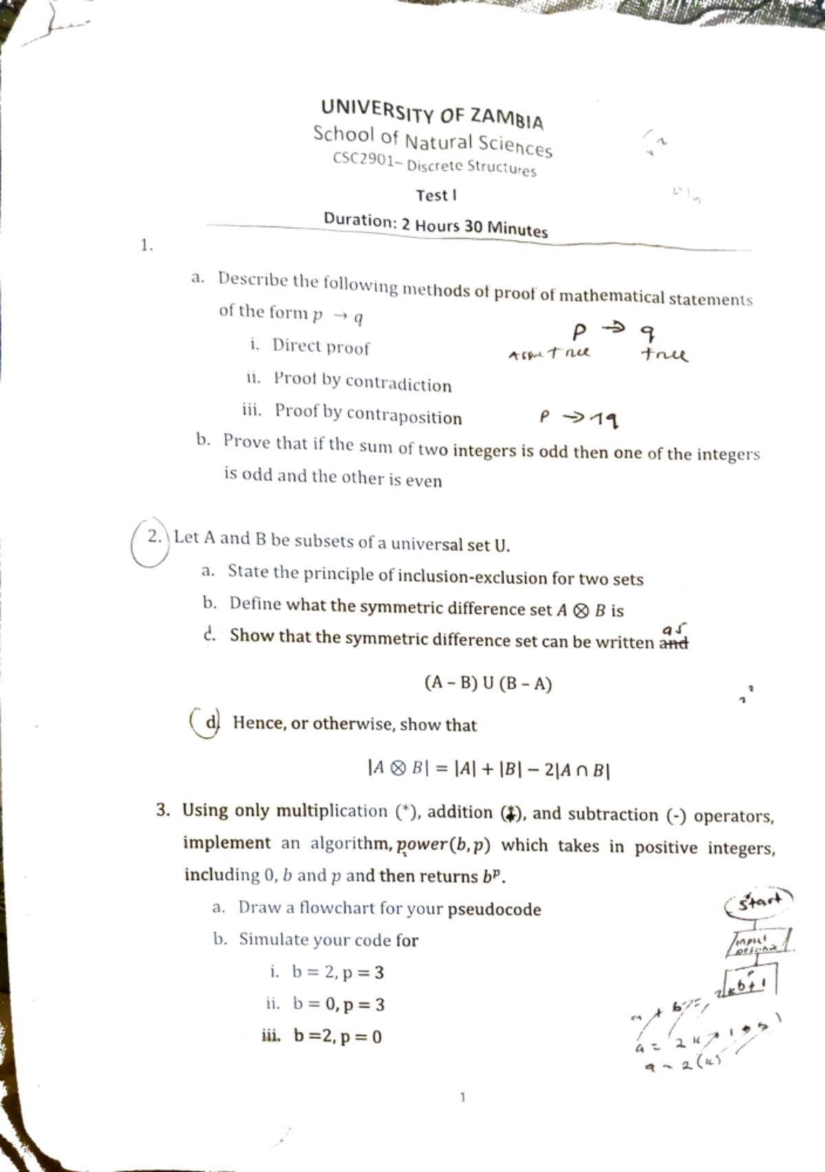 Discrete TEST 1 2022 - discrete maths - Studocu
