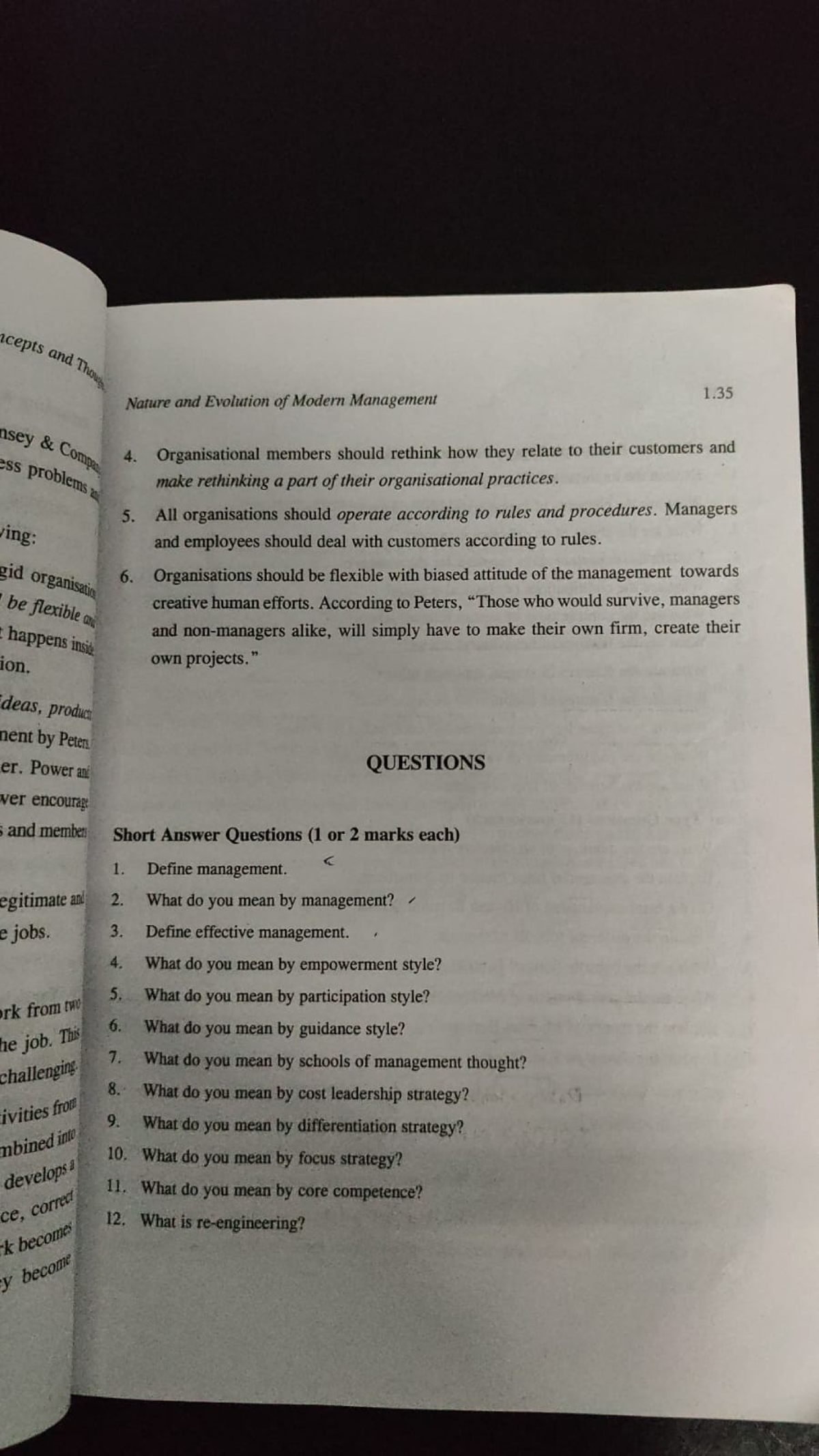 12 - This is the subject Management concept and thoughts - b.com with ...
