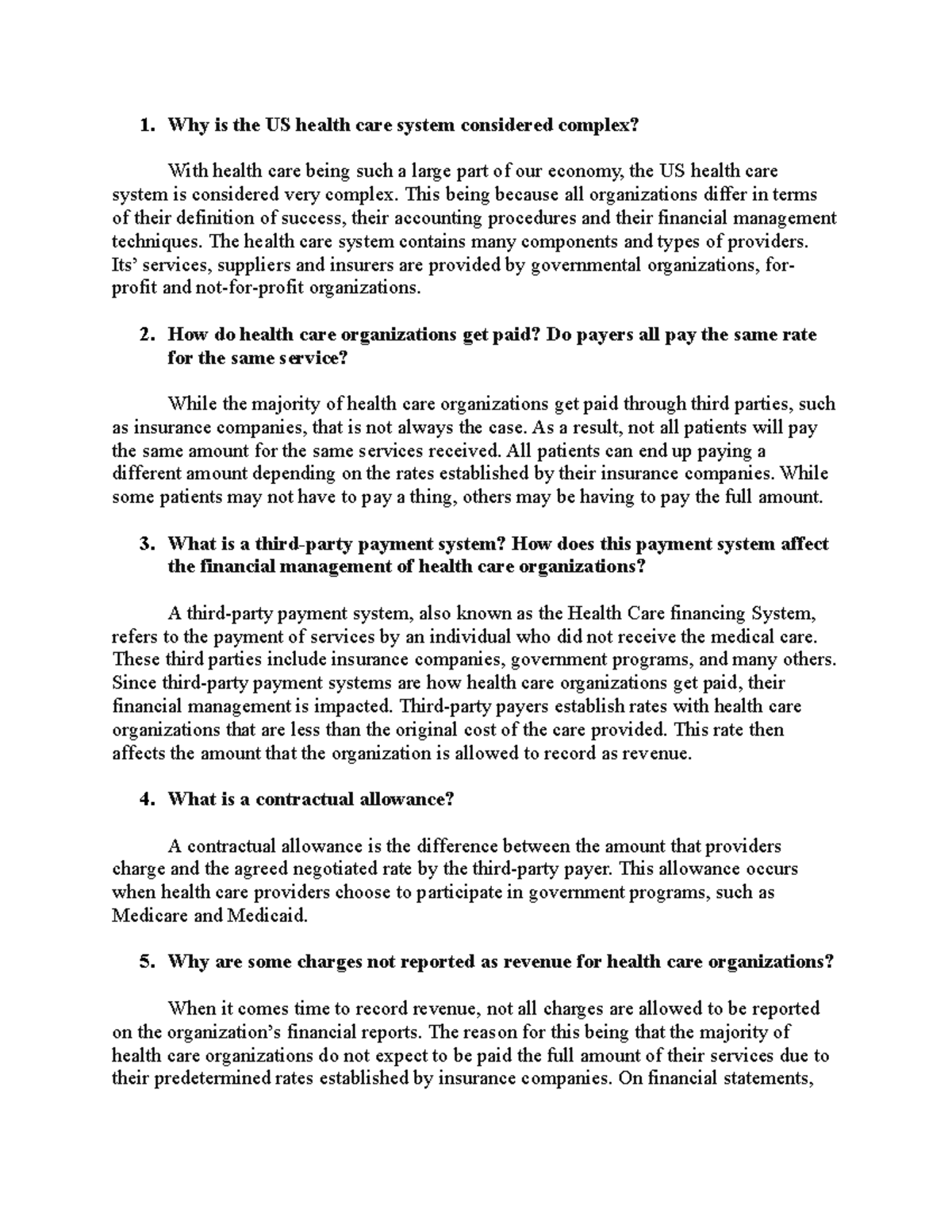Integrated Case Analysis 1 - Why is the US health care system ...