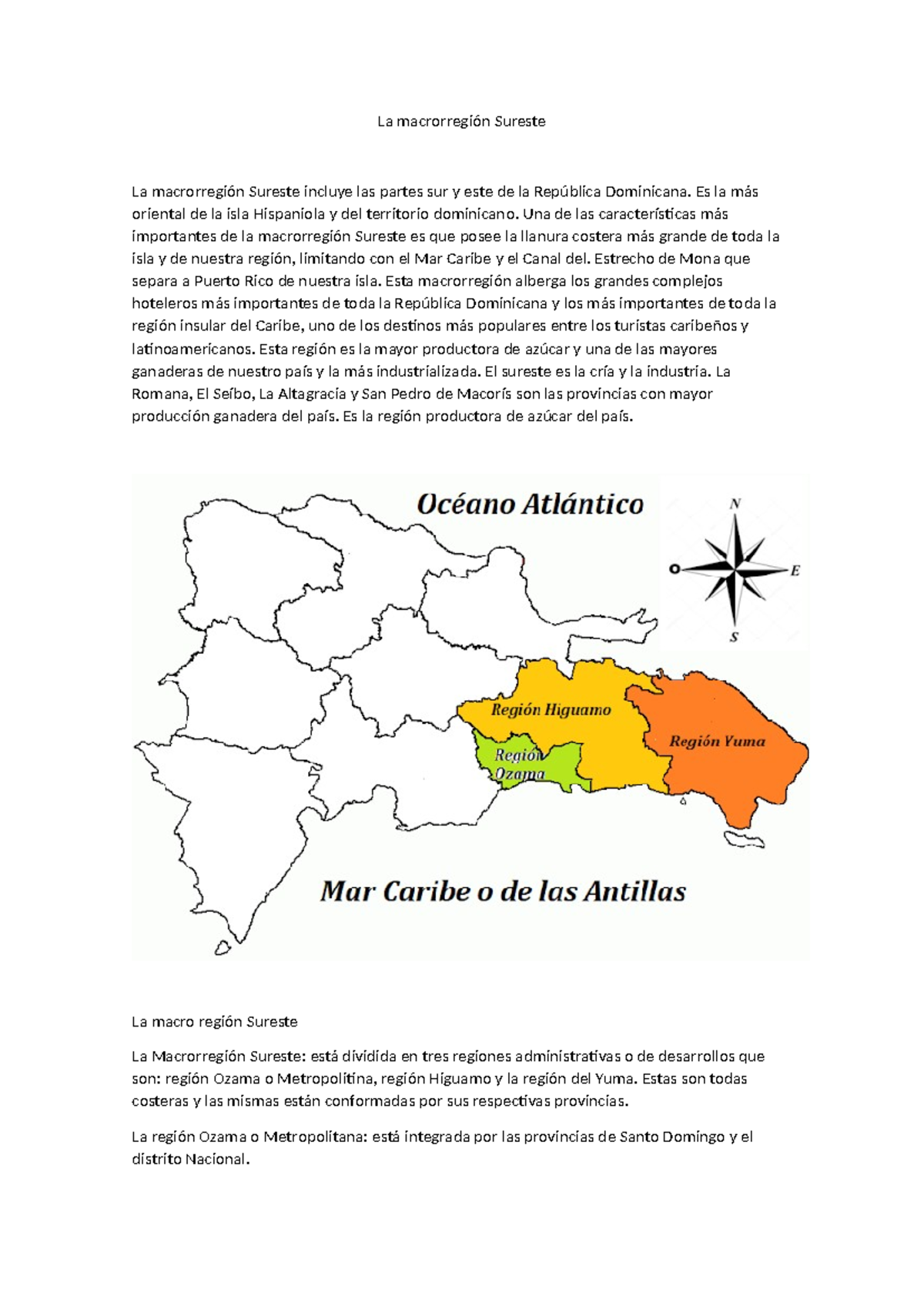 La macrorregión Sureste - La macrorregión Sureste La macrorregión ...