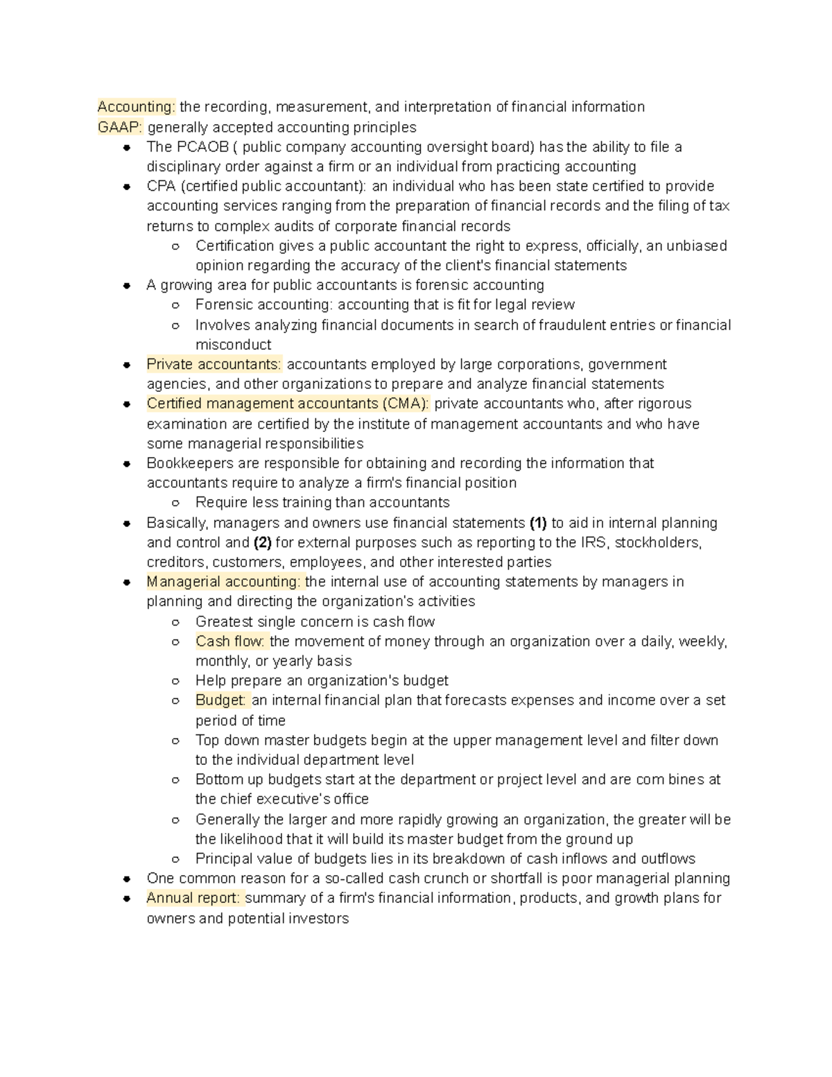 Chapter 14 accouting and financial statements - Accounting: the ...