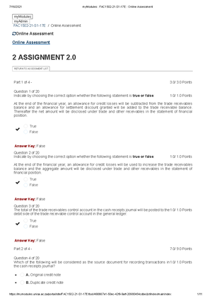 FAC1502 2020 TL 202 1 B - Assignment 2 solution - Warning: TT ...