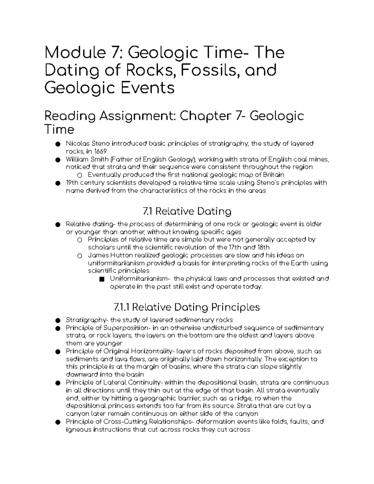 Exam 3 Notes - Module 7: Geologic Time- The Dating of Rocks, Fossils ...