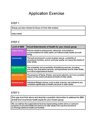 IHLT 232 Application Exercise-1 - Application Exercise STEP 1 Group you ...