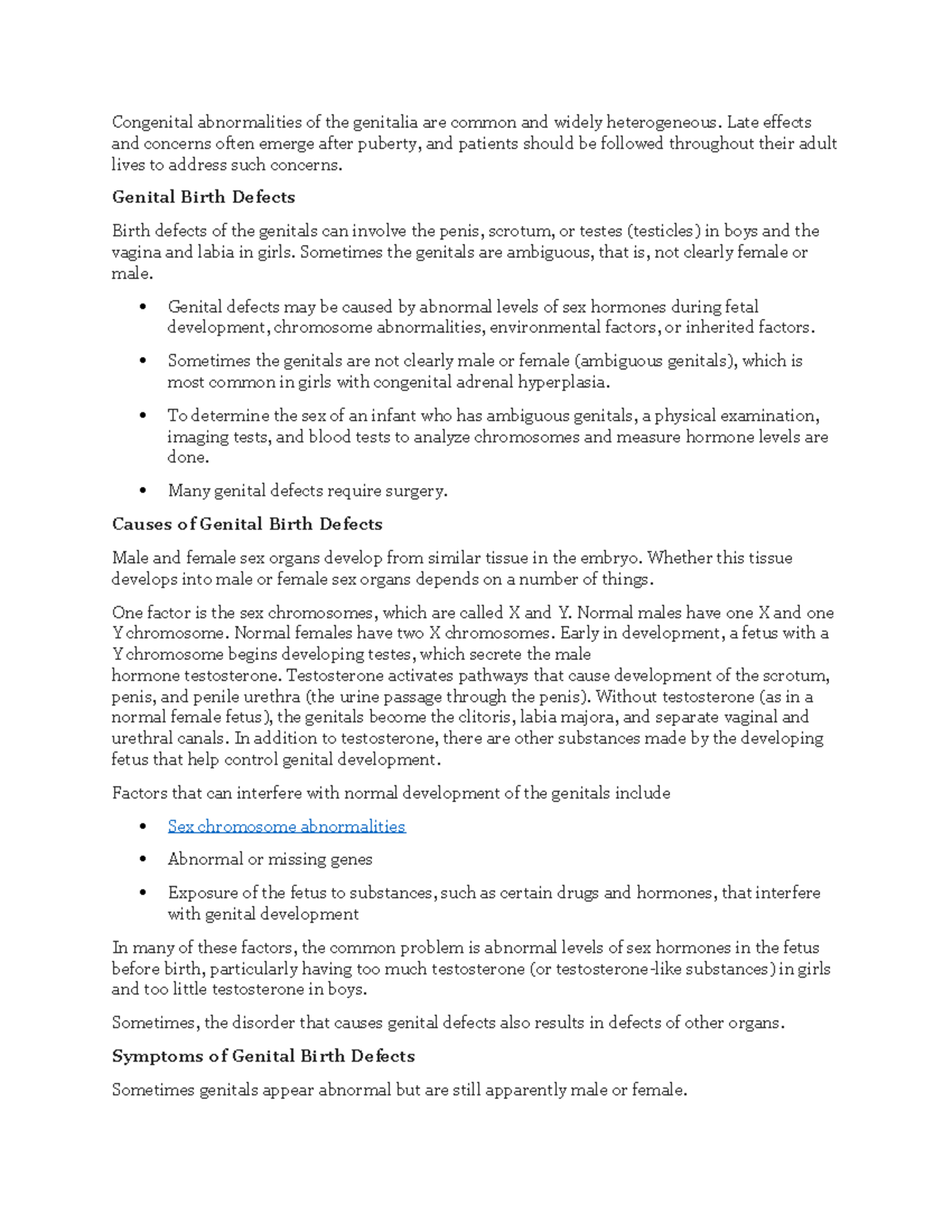 Genital Birth Defects - Congenital abnormalities of the genitalia are ...