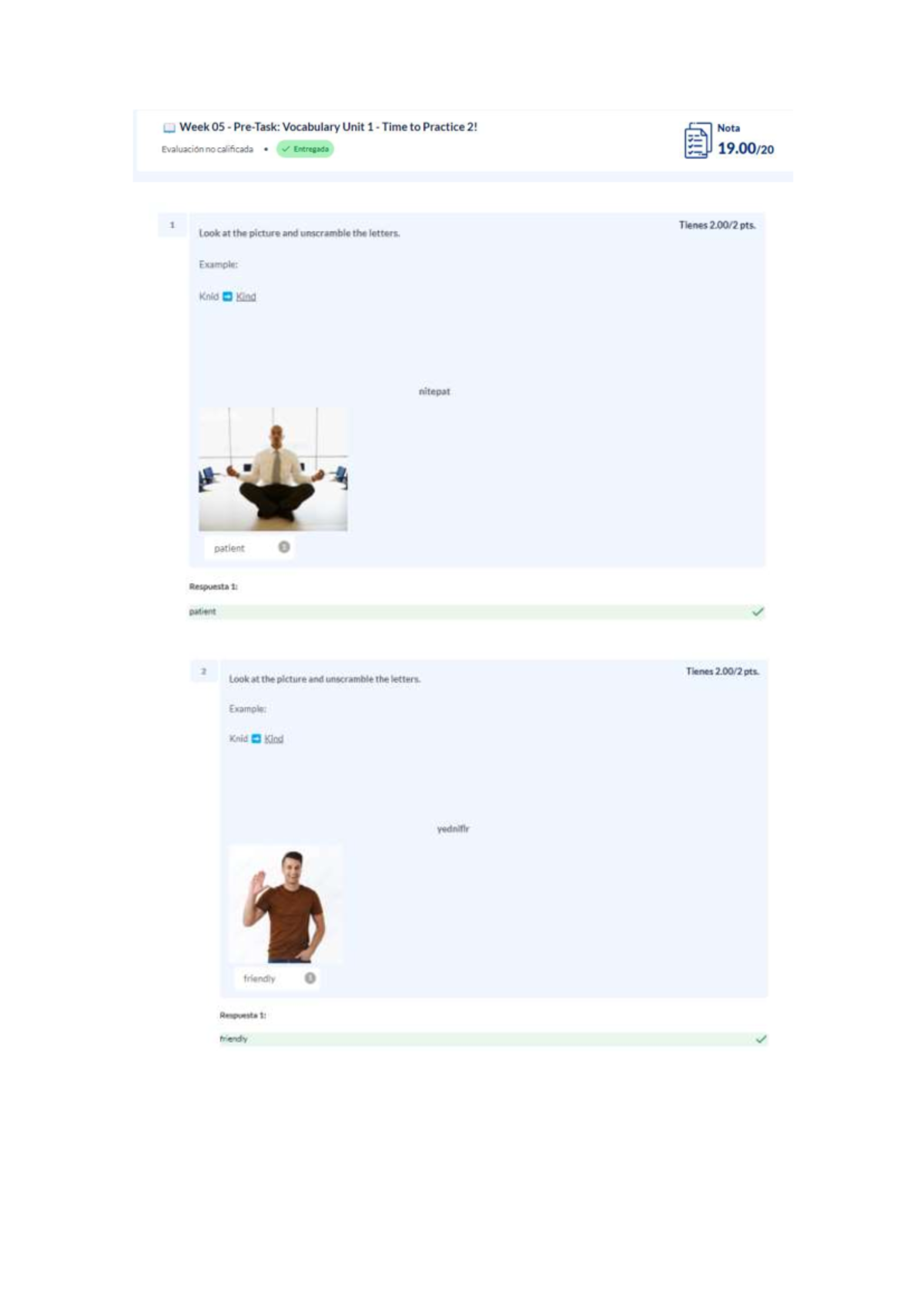 Week 05 - Pre-Task Vocabulary Unit 1 - Time to Practice 2 - Ingles III ...