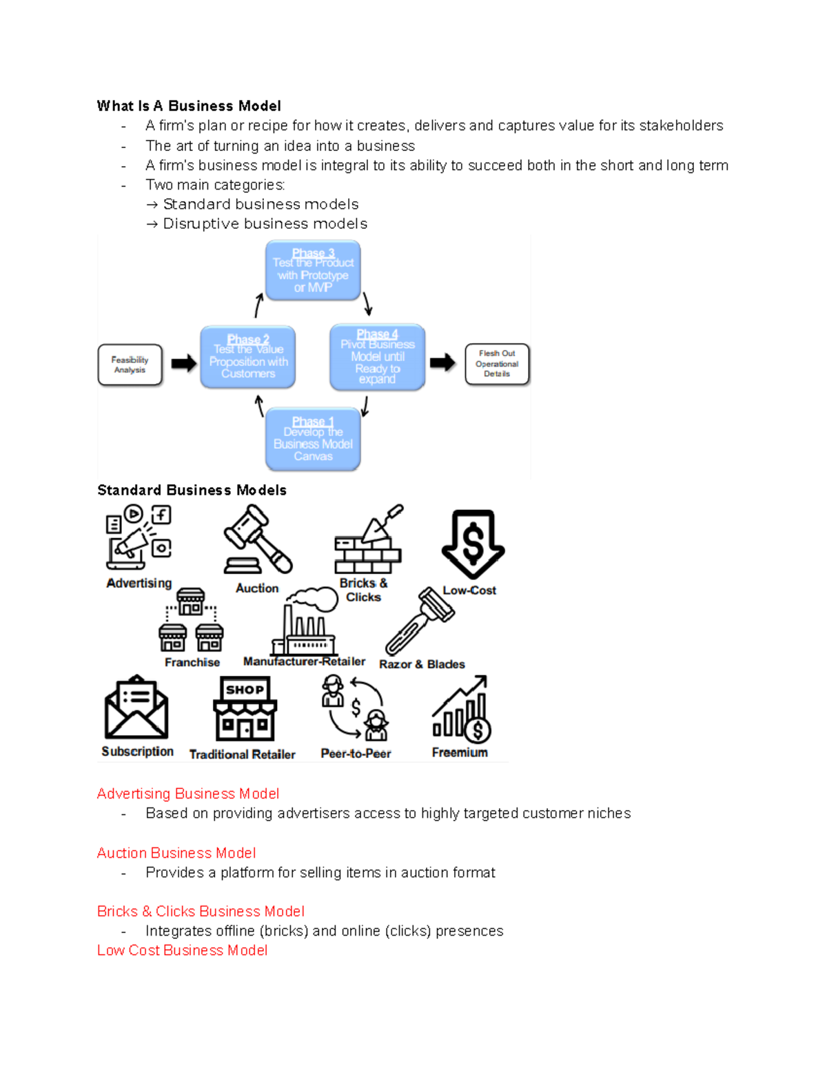 Lecture 4 - Business Models - MGMT1020 - MQ - Studocu