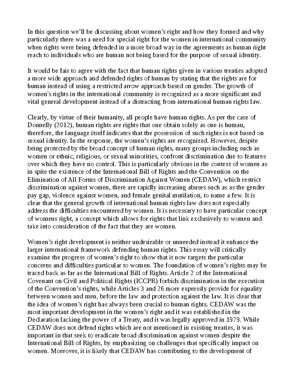 Women Essay IPHR - In this question we’ll be discussing about women’s ...