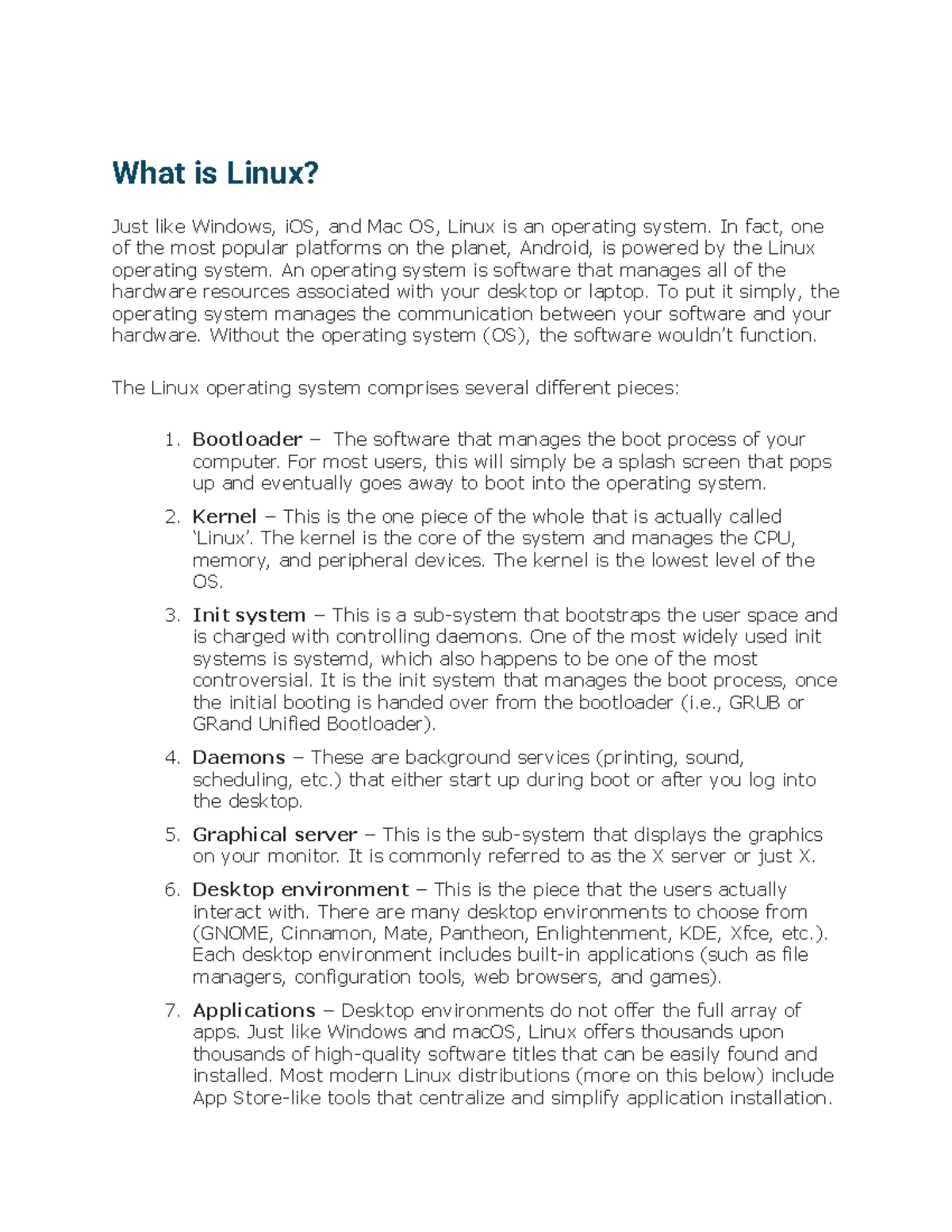 What is linux ? - What is Linux? Just like Windows, iOS, and Mac OS ...