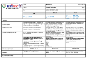 Q1W8D1 - Lesson Plan in Math, ESP and Science for Grade 6 - MY DAILY ...