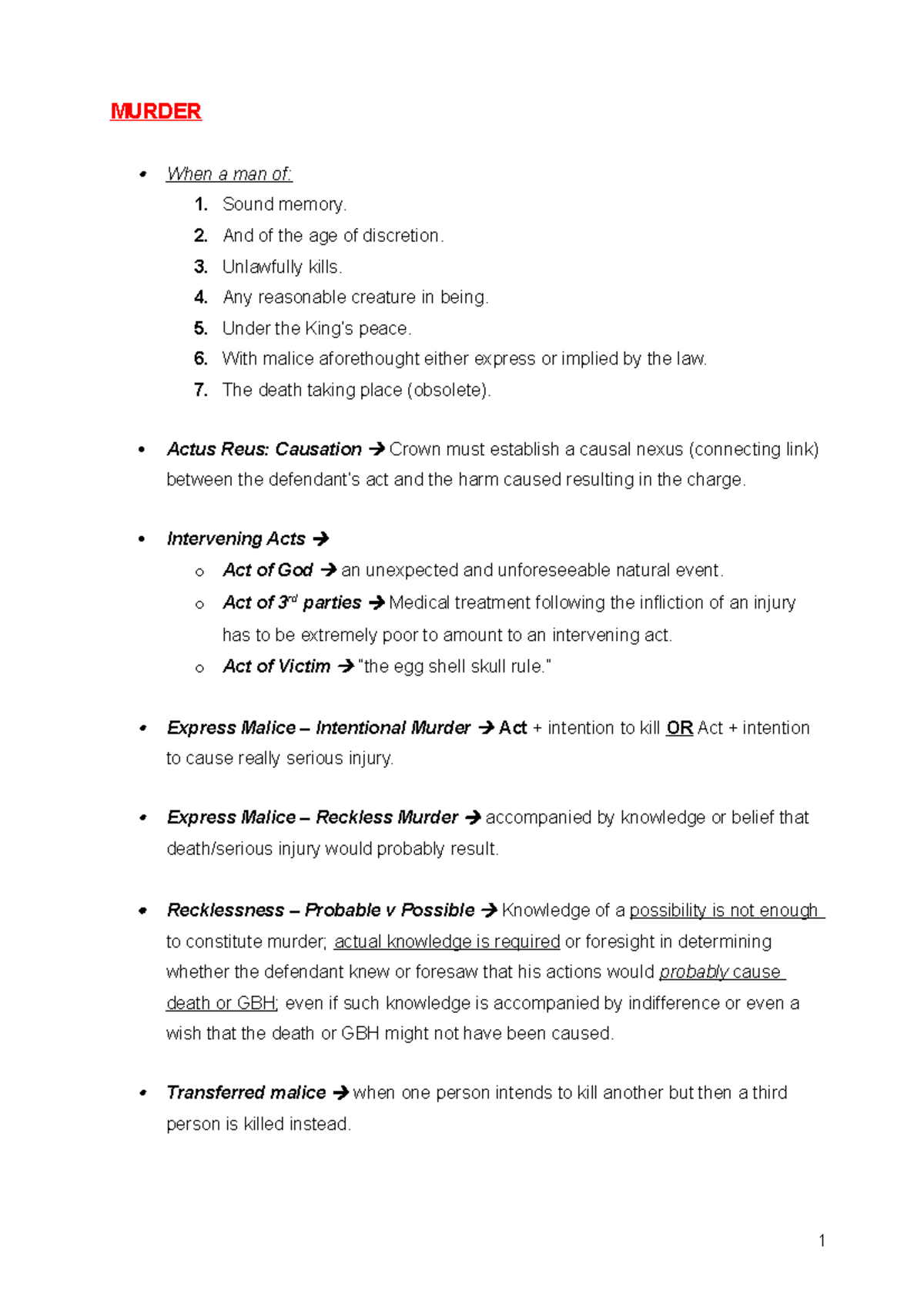 Summary - summary of each topic and relevant decisions of each case ...