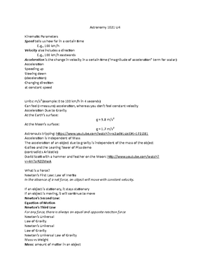 Unit 3 Notes - Astronomy - Unit 3 – Astronomy as a Science Unit 3 Part ...