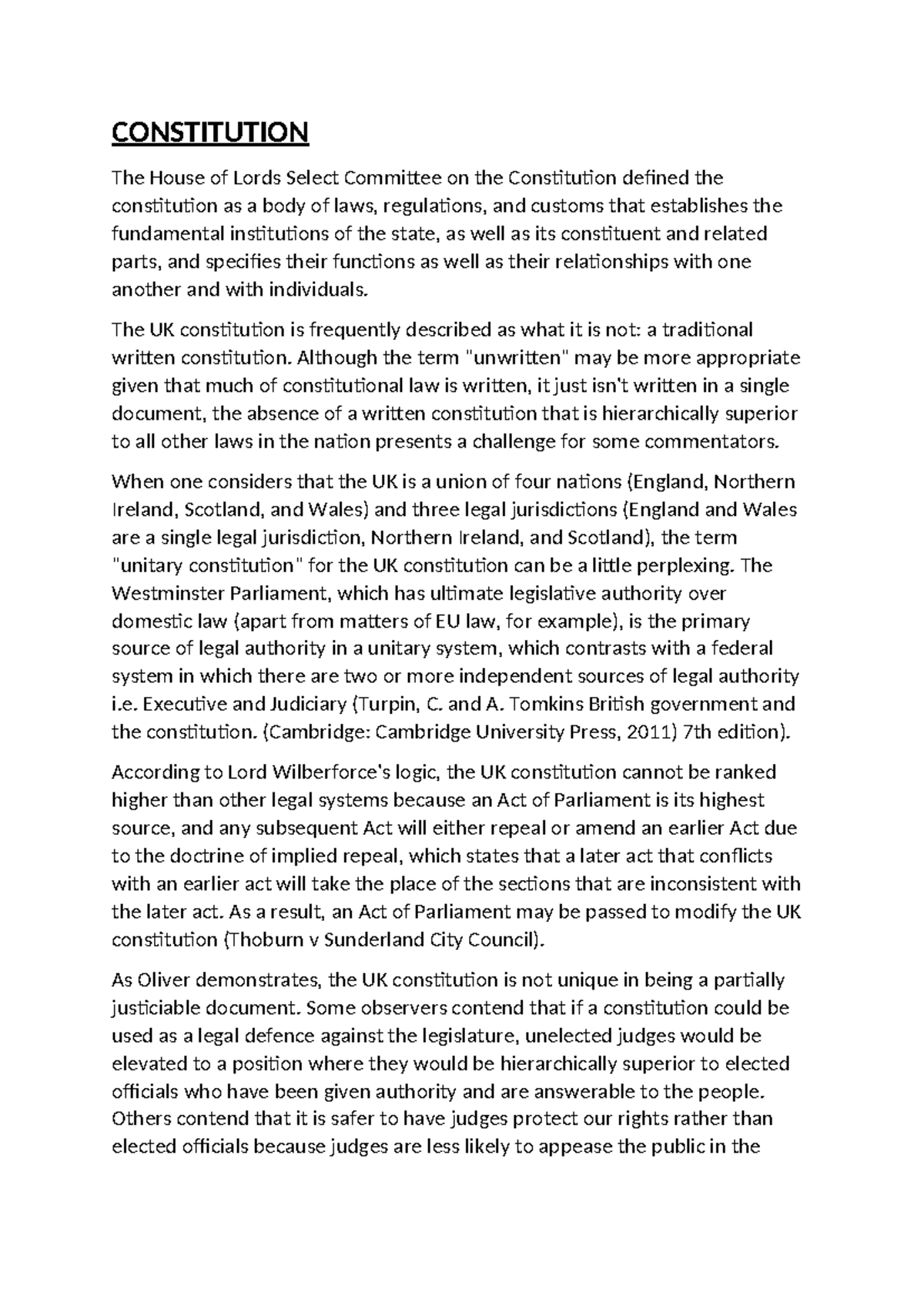 Constitution pp copy - CONSTITUTION The House of Lords Select Committee ...