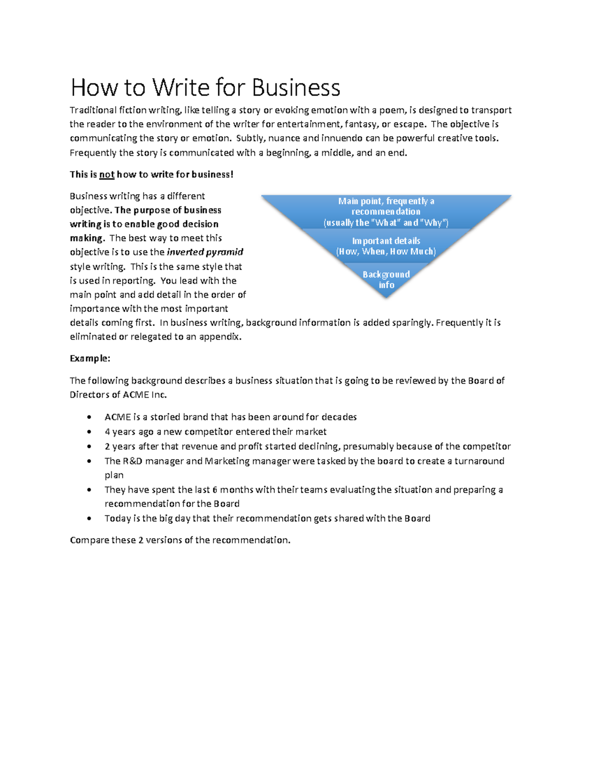 Example - How to Write for Business-r4 - How to Write for Business ...