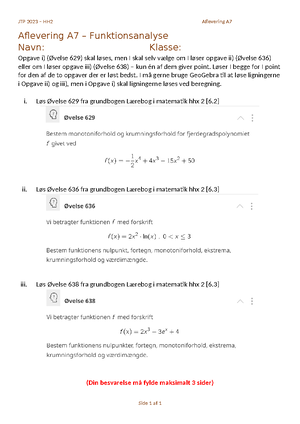 Blandede matematik opgaver - 9.klasse folkeskole - Blandede og supplerende opgaver Regning med ...
