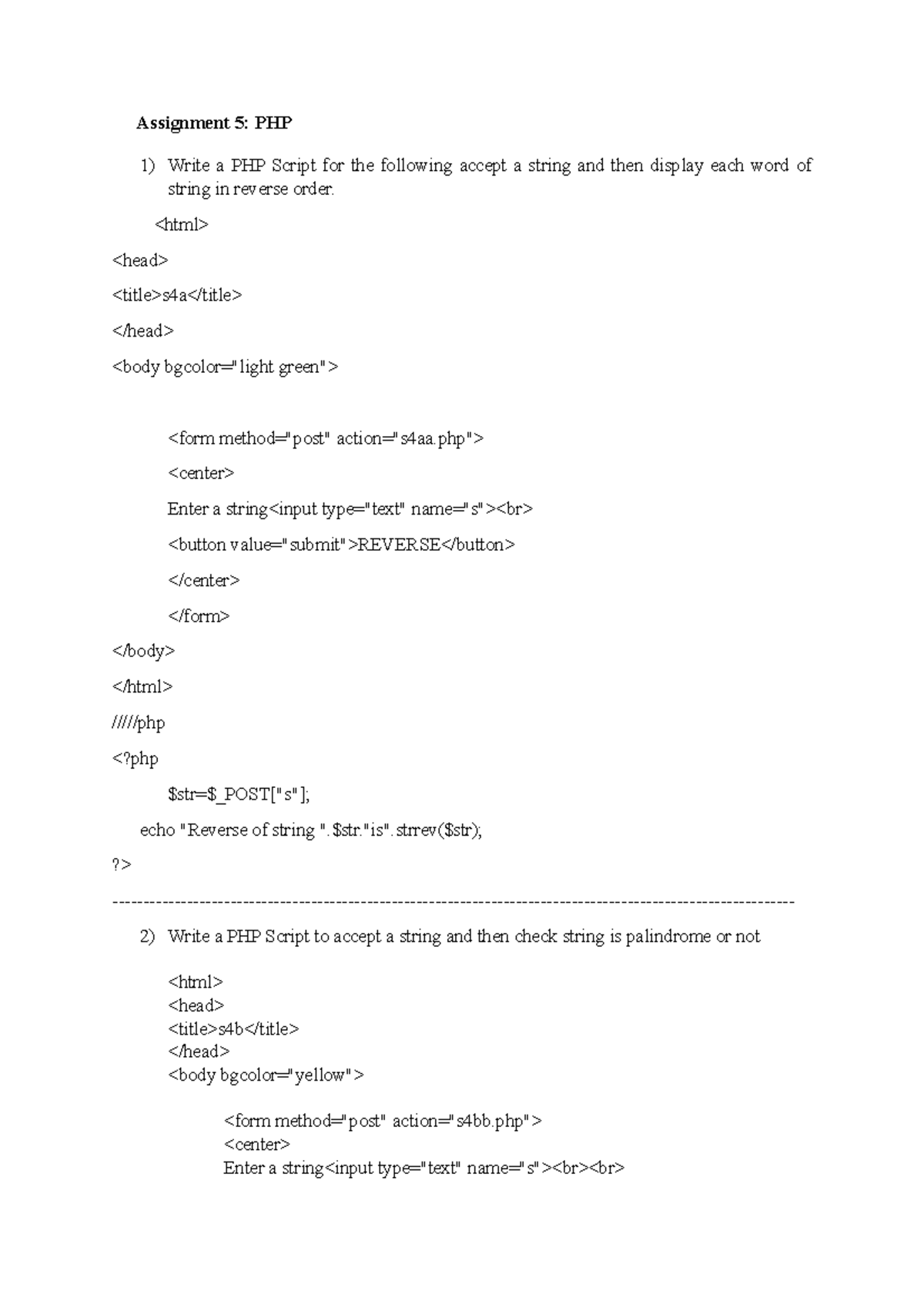 Assignment 5 - It derives concepts about principals of computer science ...