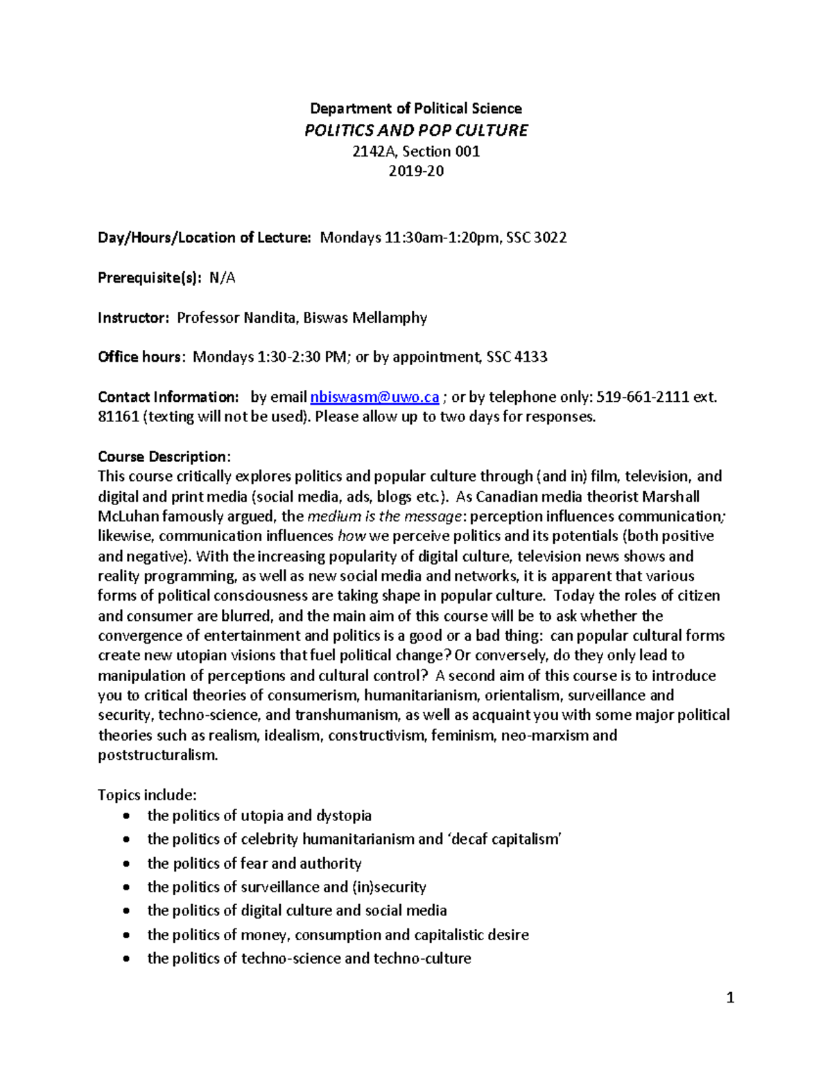 Polisci 2142 2019/20 Course Outline - Department of Political Science ...