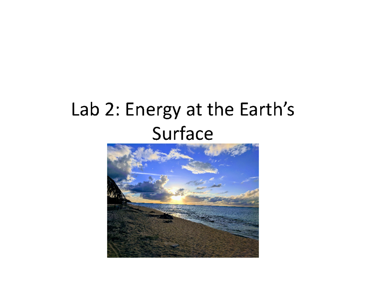 Lab 2 F19 ppt - A detailed analysis of Lab 2 for Geography 1200 ...
