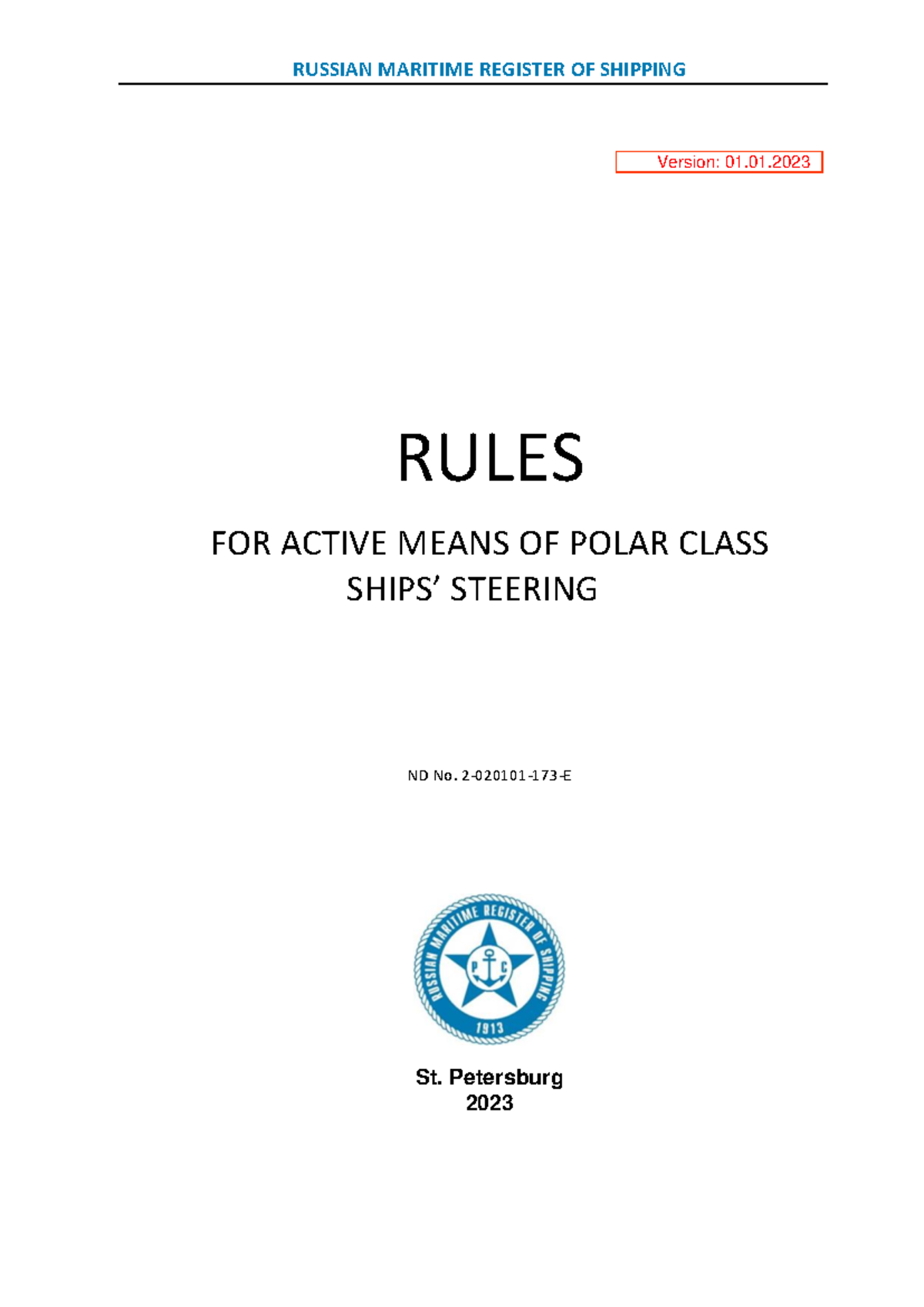 Russian Maritime Register of Shipping (RMRS) - RUSSIAN MARITIME ...