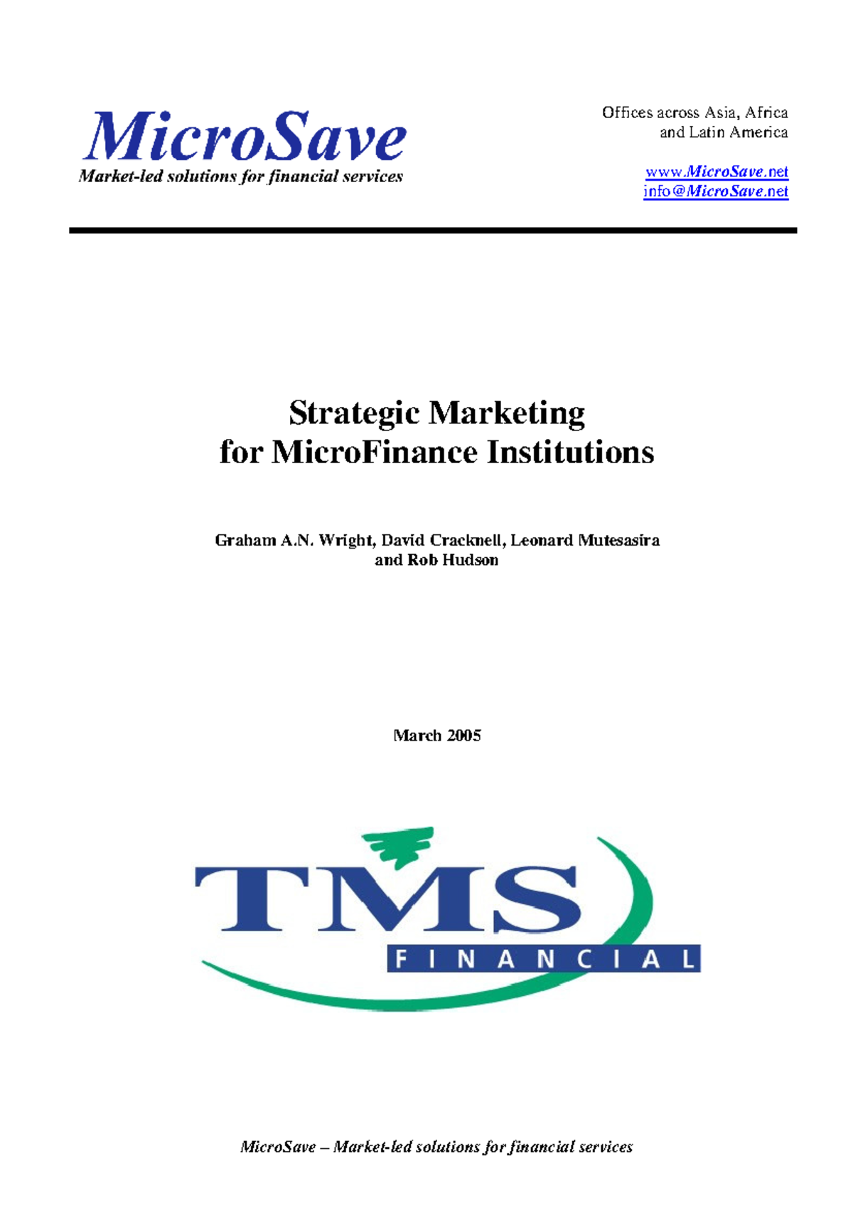 Strategic Marketing for Micro Finance Institutions - Offices across ...
