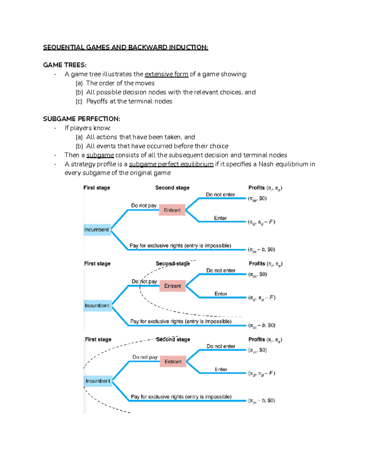 Dynamic Games and Uncertainty - SEQUENTIAL GAMES AND BACKWARD INDUCTION: GAME TREES: A game tree ...