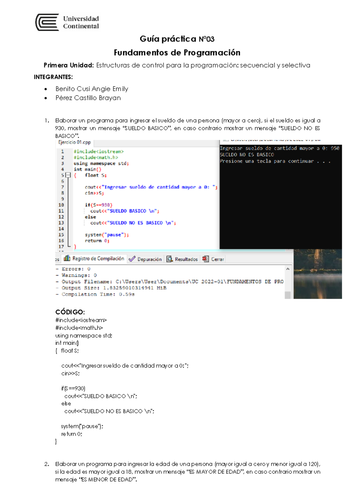 652276492 Semana 03 Guia de Practica - Guía práctica N° Fundamentos de ...