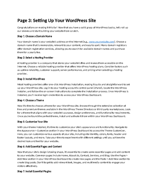 guide for wordpress website developemnt-2nd page - Page 2 ...
