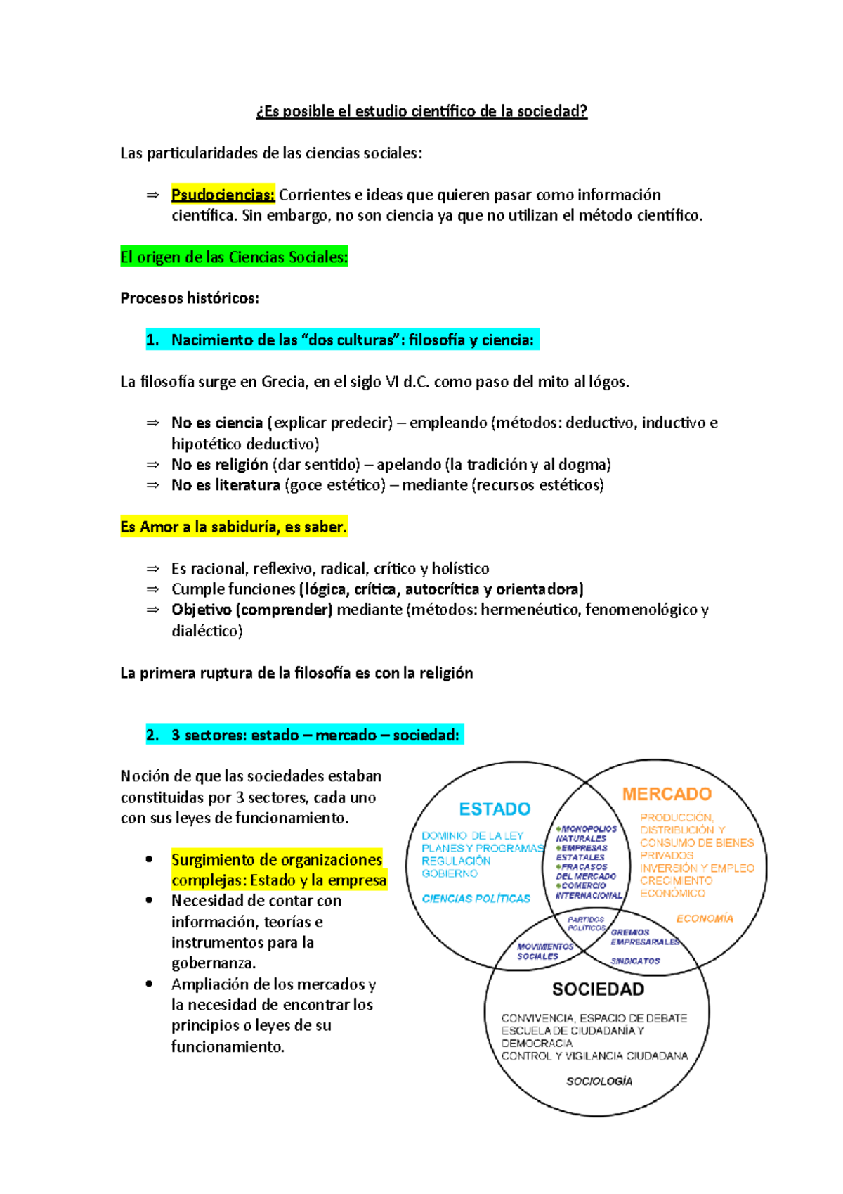 Procesos sociales - apuntes de todas las clases - ¿Es posible el ...
