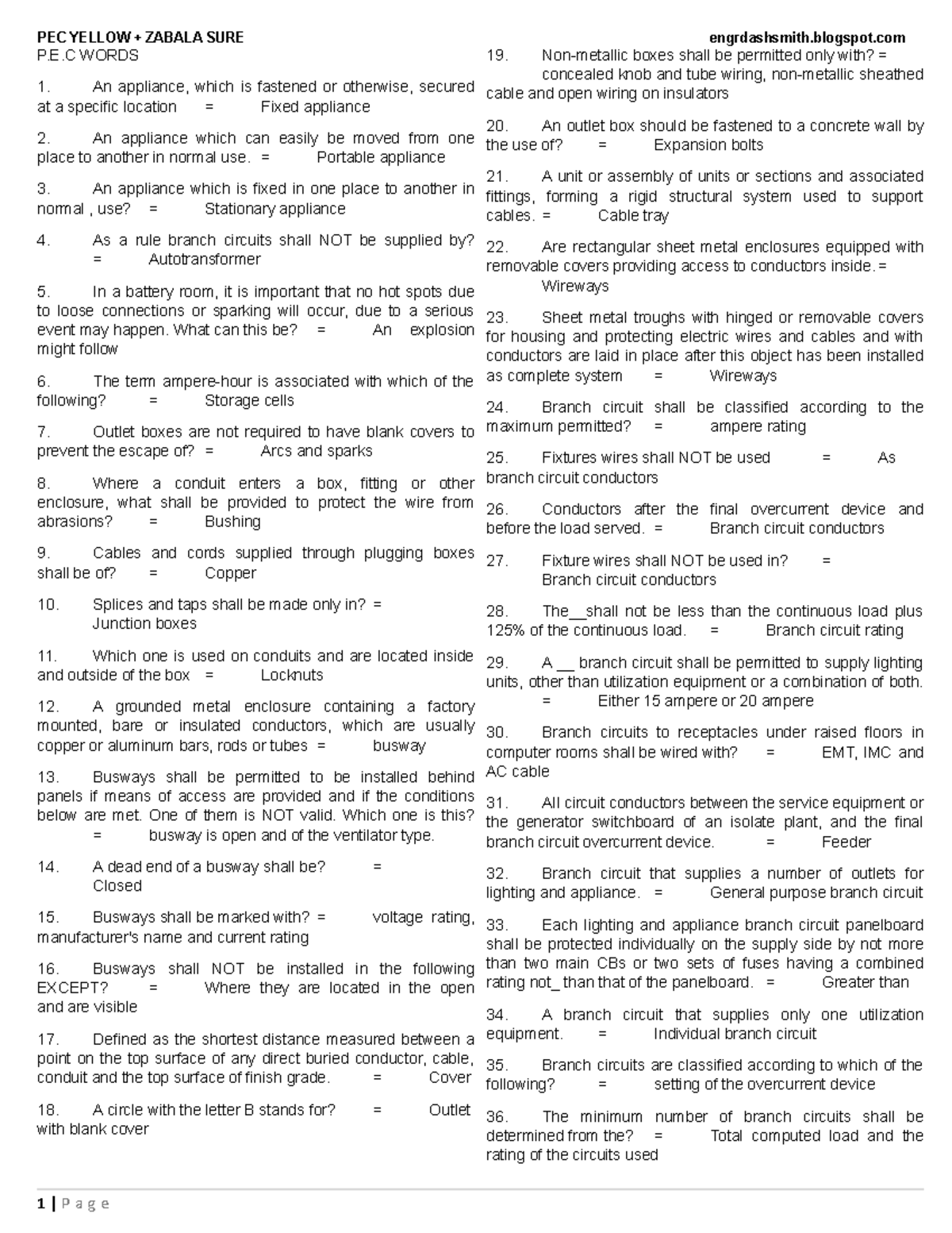 PEC Yellow Zabala SURE 13 Pages - Basic Electrical Engg - StuDocu