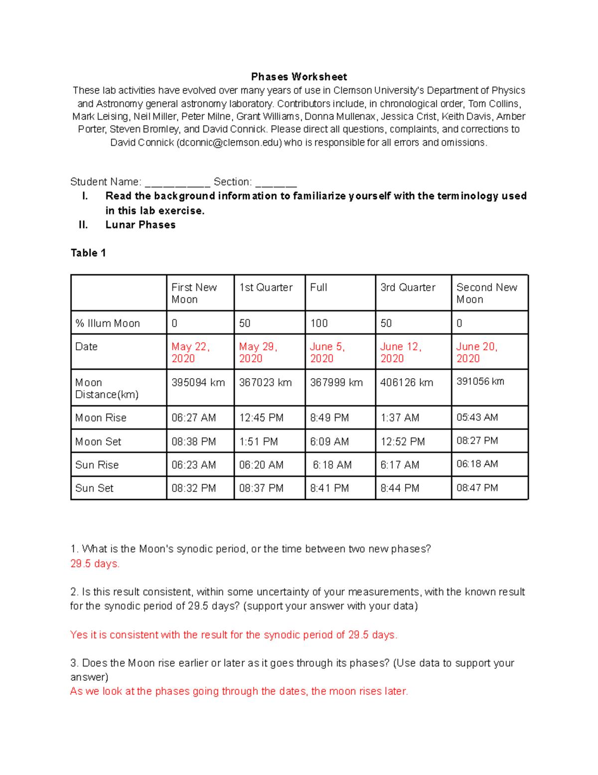 Worksheet Phases of moon and planets.docx - Phases Worksheet These lab ...