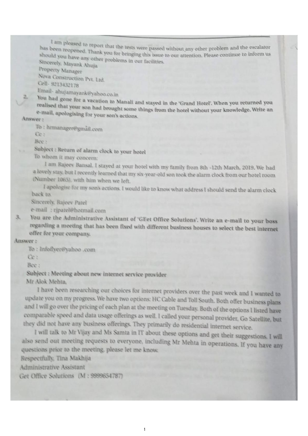 E-mail , information tra. - Civil Engineering - Studocu