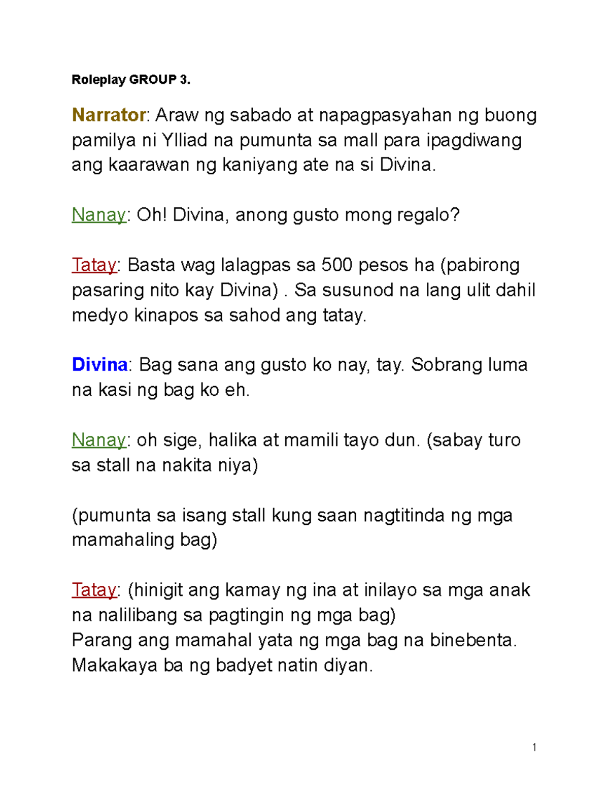 Local media 5206171831554460595 - Roleplay GROUP 3. Narrator : Araw ng ...