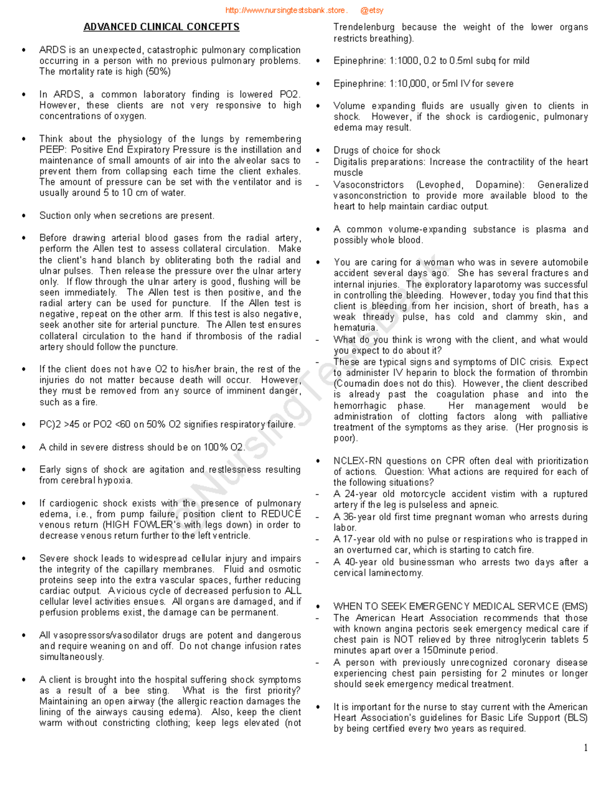 HESI Mike Klimek 2 - Summary Medical-Surgical Nursing III - ADVANCED ...