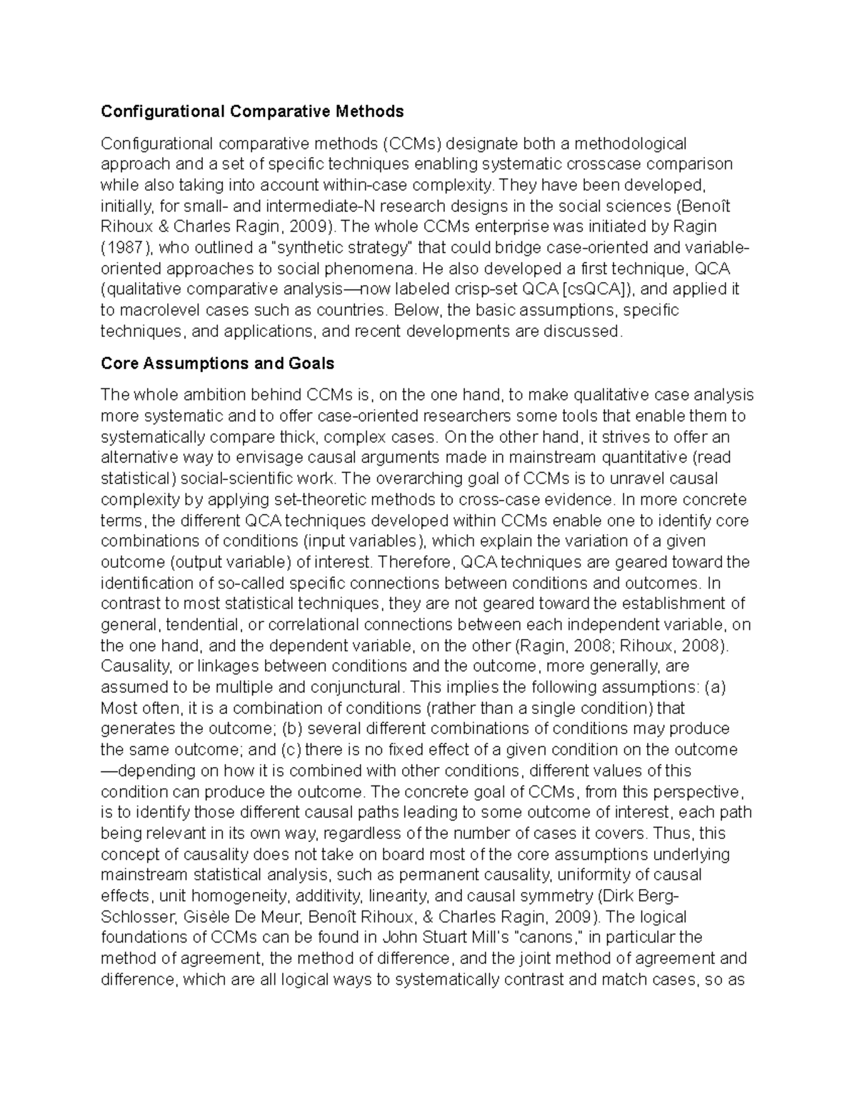 Configurational Comparative Methods - Configurational Comparative ...