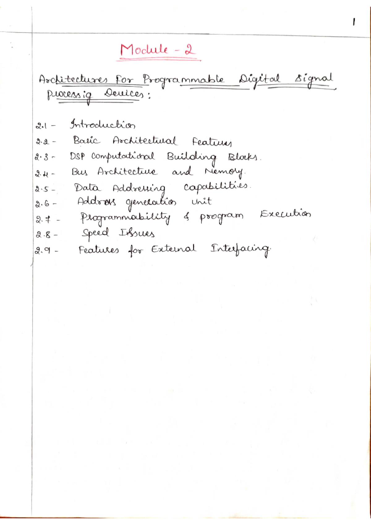 Dspaa Module-2 notes - Electronic and communication - Studocu