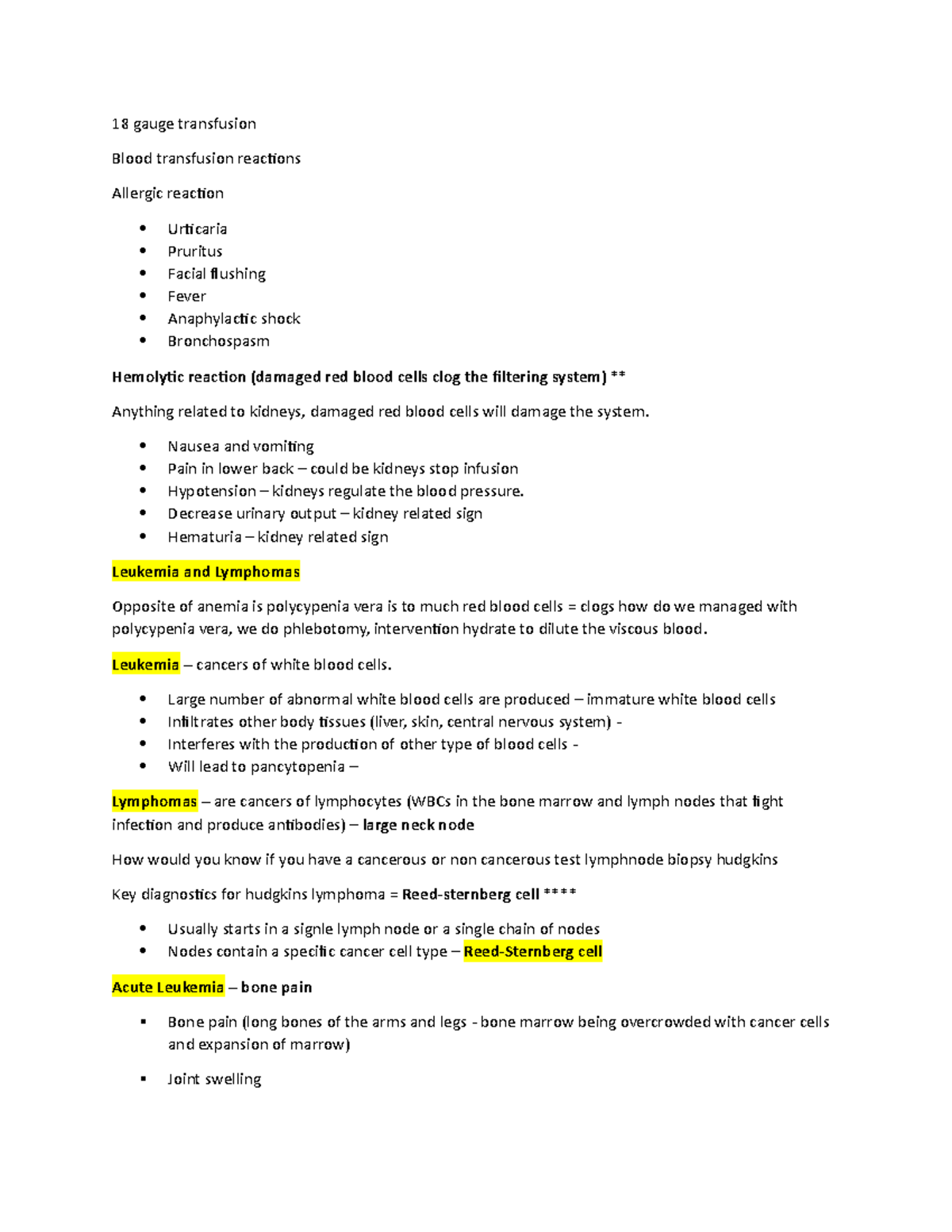 18 gauge transfusion - study notes - 18 gauge transfusion Blood ...