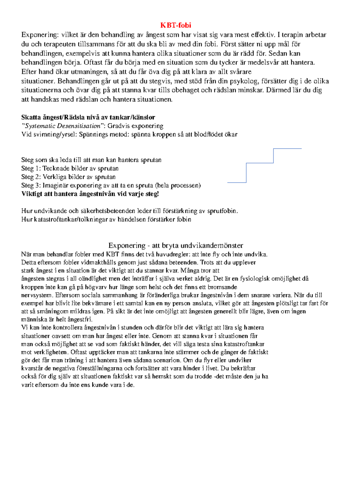 Exponering specifik fobi - KBT-fobi Exponering: vilket är den ...