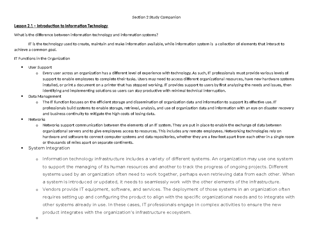 Section 2 - Study Companion - Section 2 Study Companion Lesson 2 ...