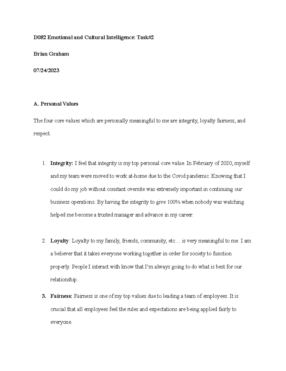 D082 Task 2 Template and Tips first submission - D082 Emotional and ...