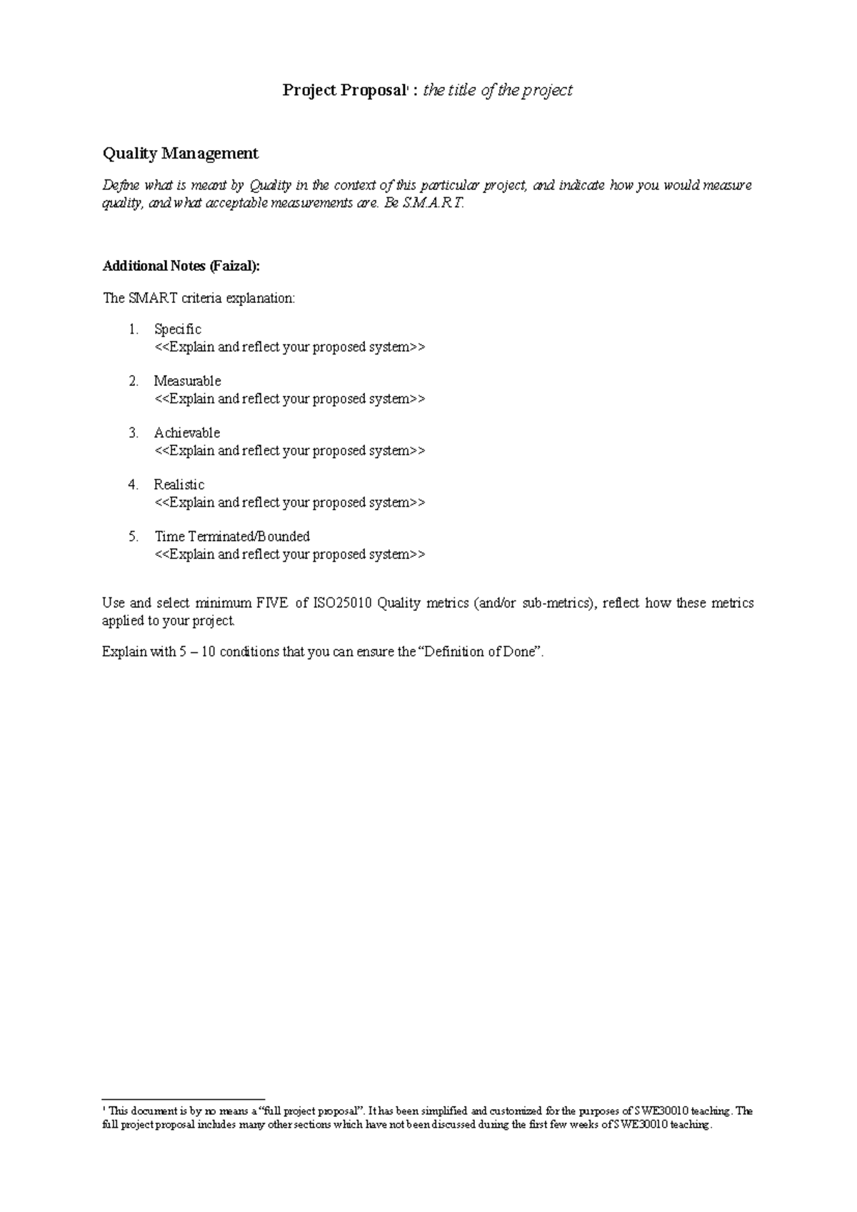 05 R Def Done Template-FZL - Project Proposal 1 : the title of the ...