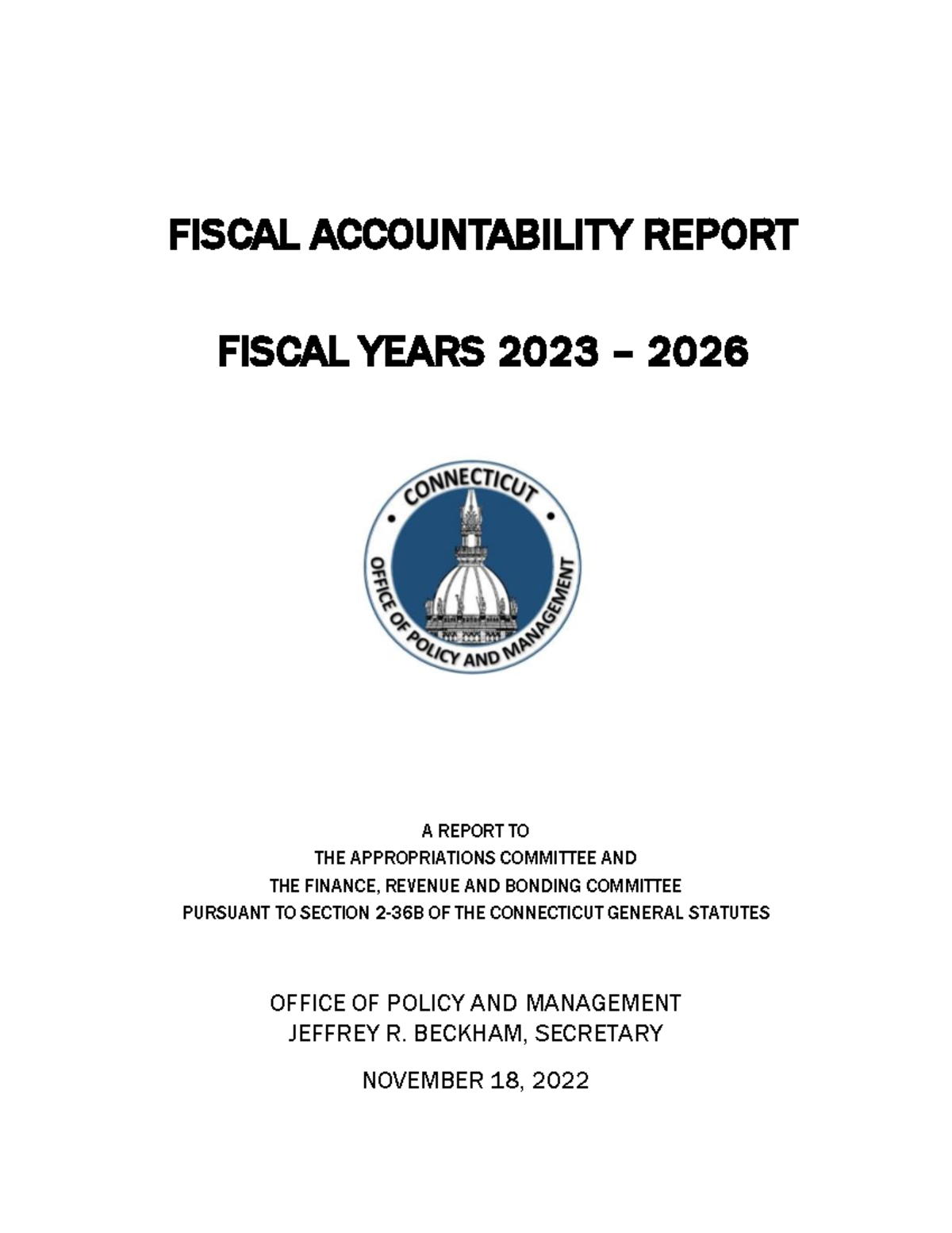 OPM 2022 Fiscal Accountability Report - FISCAL ACCOUNTABILITY REPORT ...