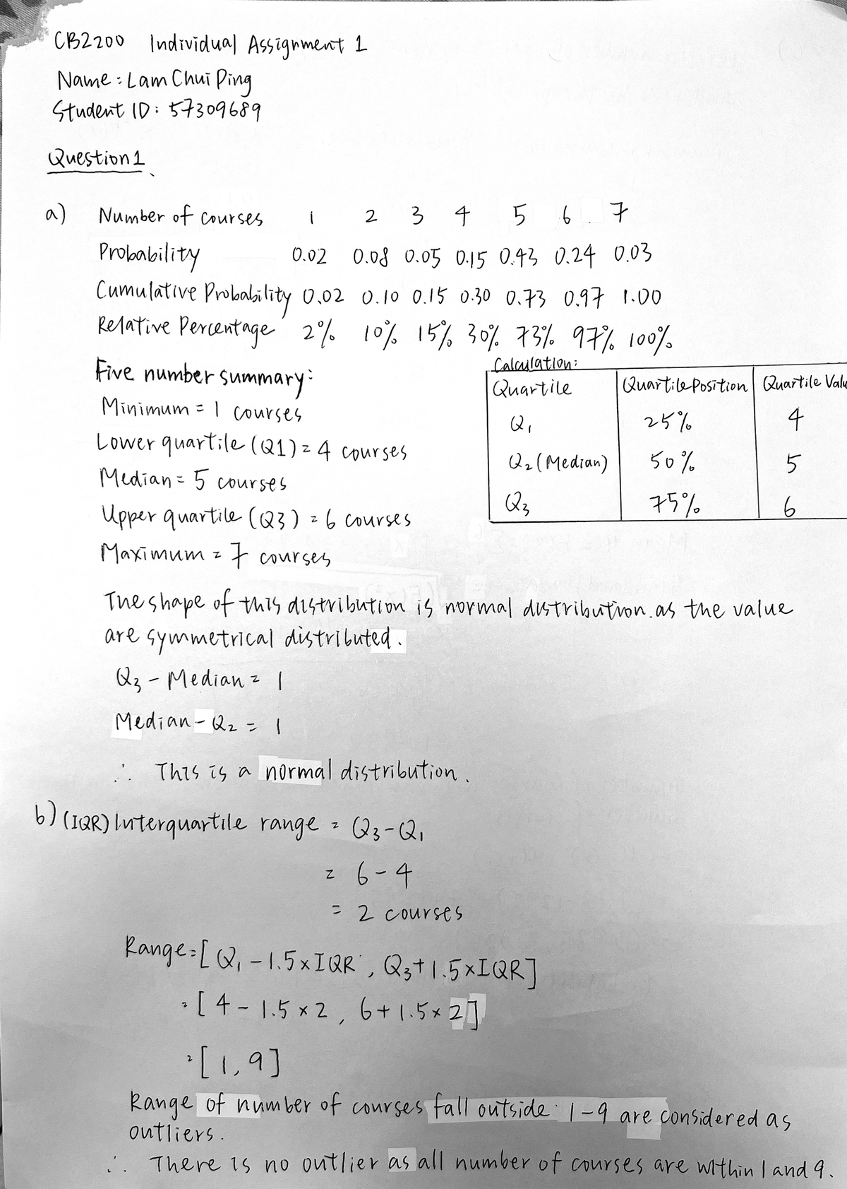 Assignment 1 - good - Business Statistics - Studocu