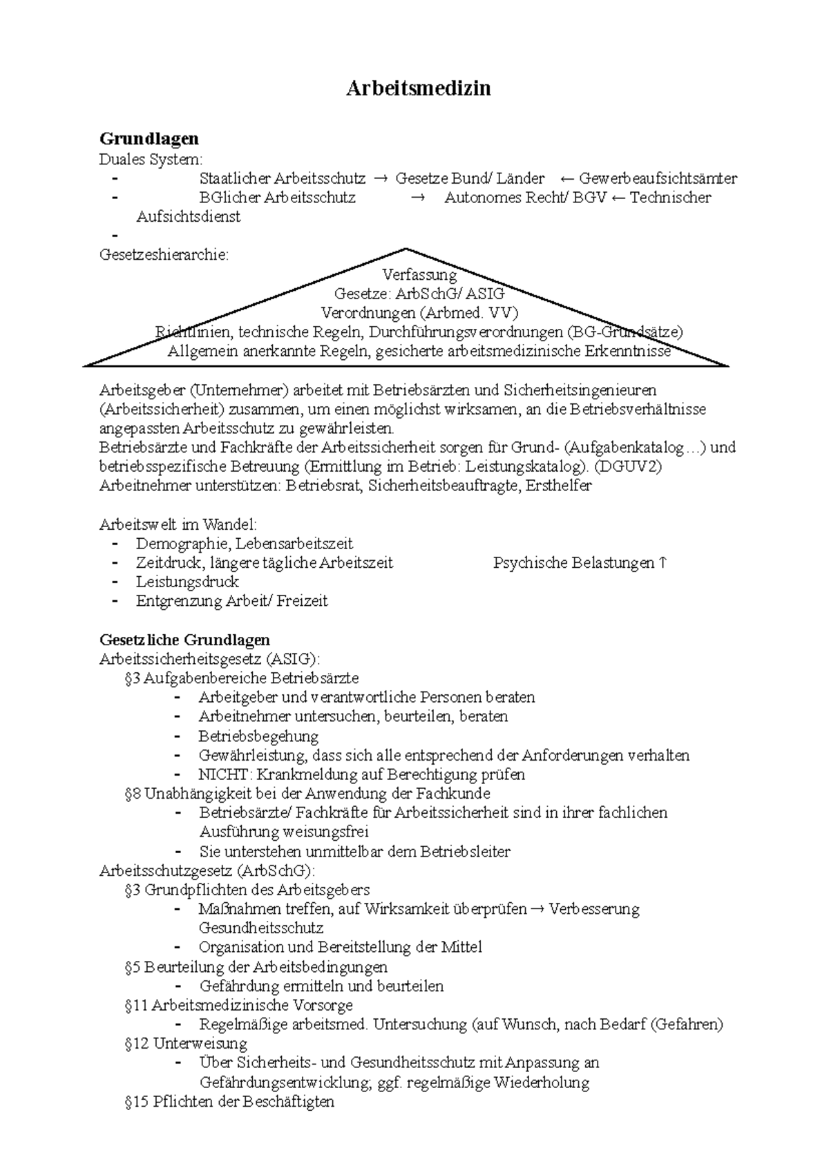 Arbeitsmedizin - VV) Richtlinien, technische Regeln, Allgemein ...