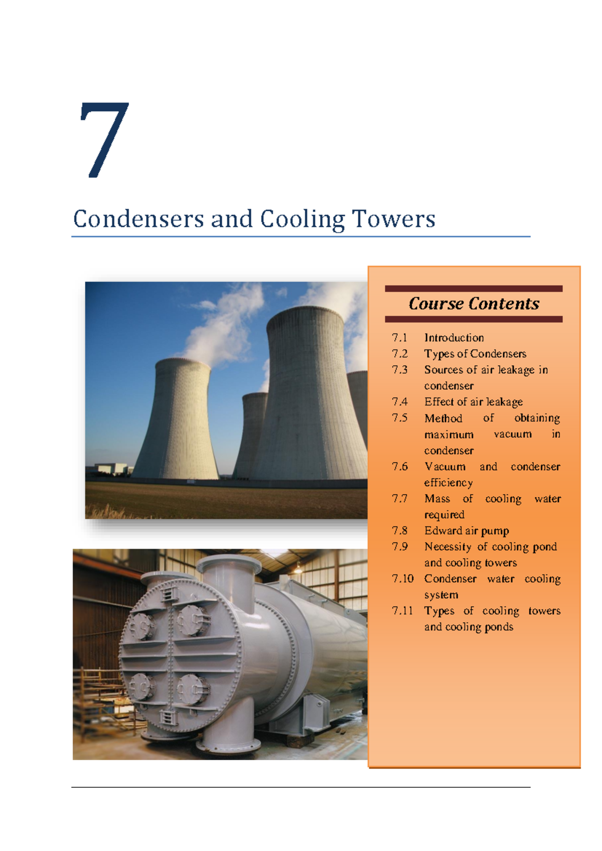 2171910 PPE GTU Study Material Notes Unit-7 - 7 Condensers and Cooling ...