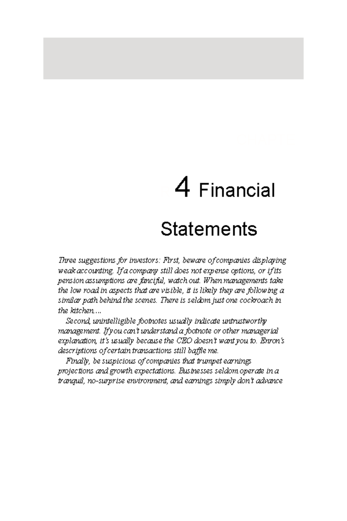 Financial Statements - CHAPTE R 4 Financial Statements Three ...