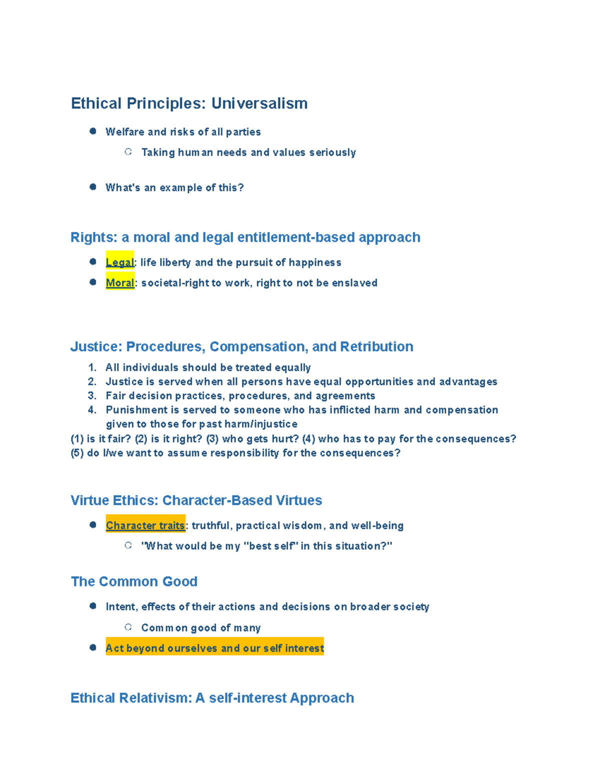 AESHM Chapter 5 - Ethical Principles: Universalism Welfare and risks of ...